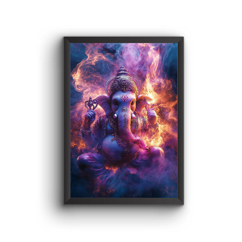 Lord Ganesha Framed Poster - Vibrant Wall Art from ₹799 | Shop Now