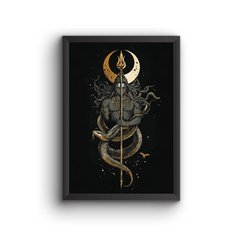 Lord Shiva Poster with Trident and Snake - Starting at ₹799
